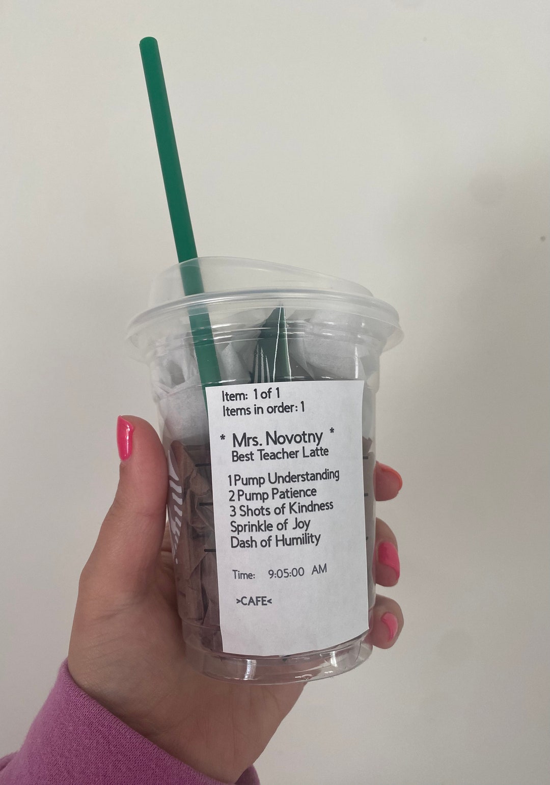 Custom Starbucks Drink Order Sticker - Etsy