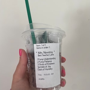Custom Starbucks Drink Order Sticker - Etsy