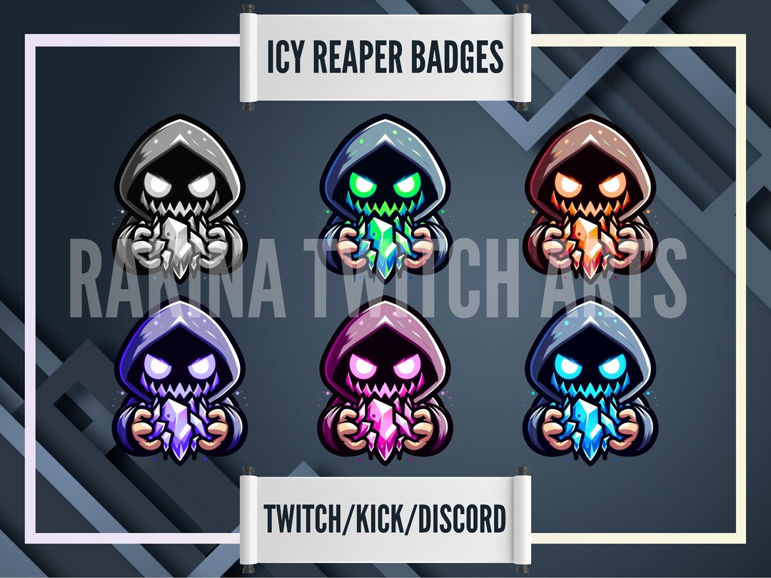 Icy Reaper Twitch Subscriber Badges | Sub Badges | Tier Badges | Kick ...