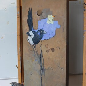 Magpie Original Painting, Acrylic on Canvas - Etsy