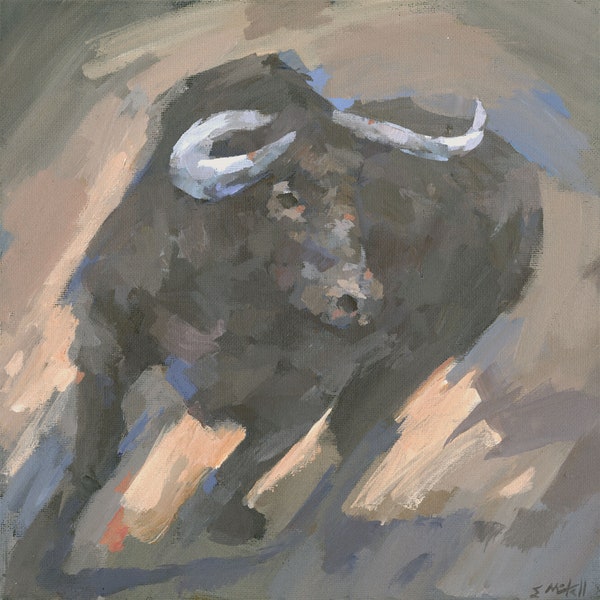 Bull Painting - Etsy