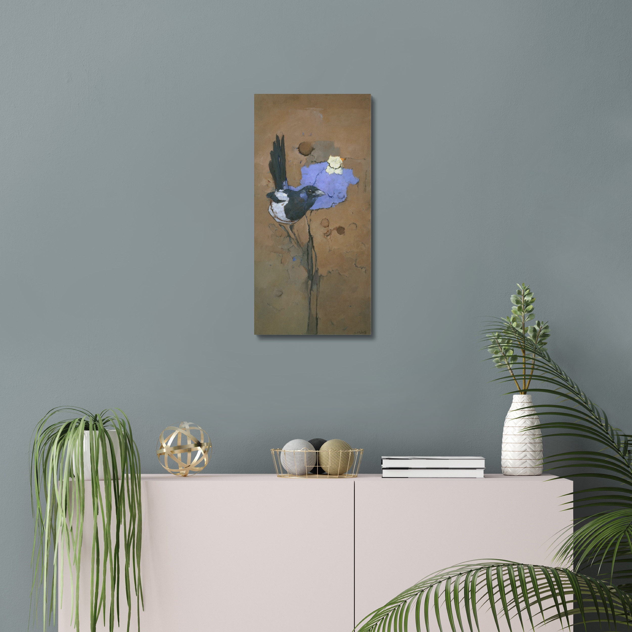 Magpie Original Painting, Acrylic on Canvas - Etsy