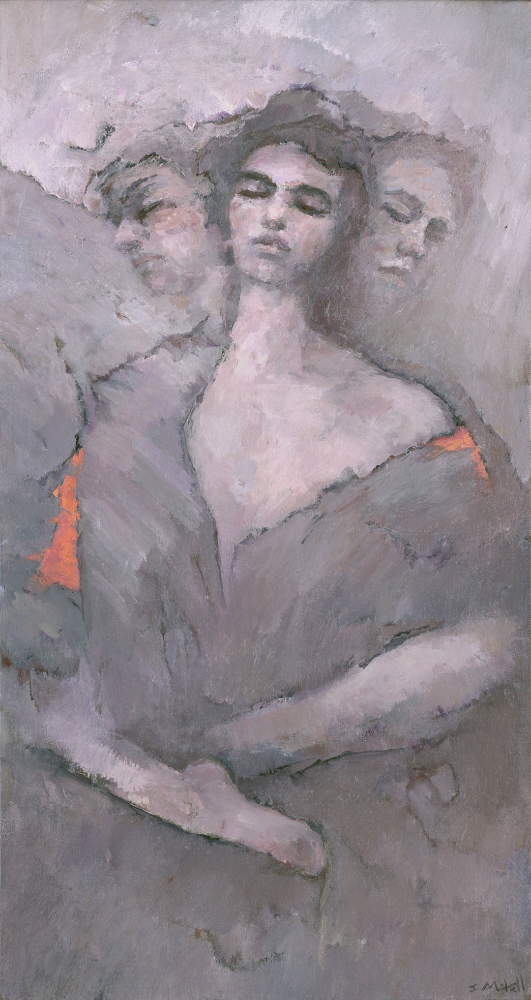Female Figure Original Painting, Expressionist Semi Abstract Fine Art ...