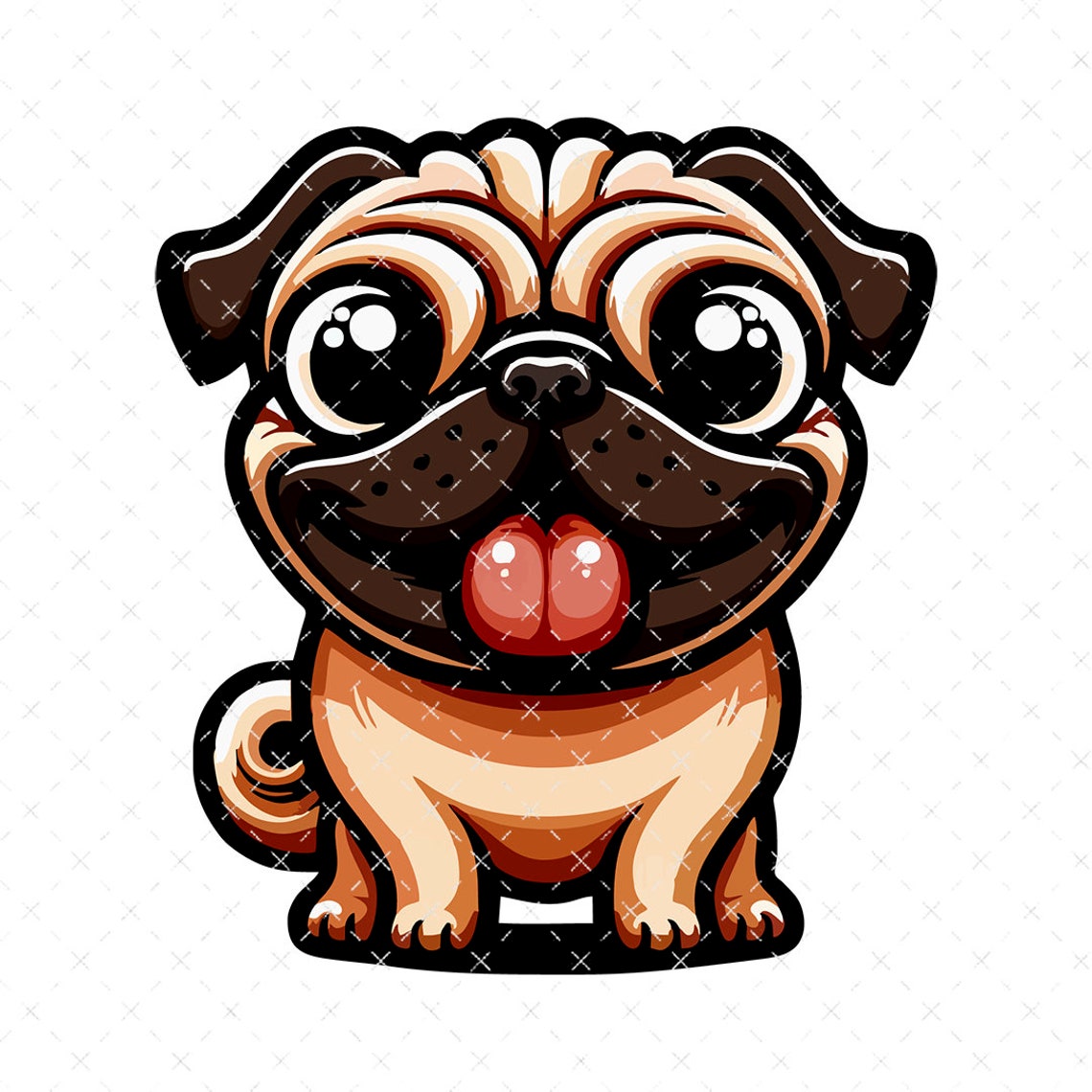 Pug, Digital Clipart, Svg, Png, Dxf, Eps Files set 10 Pcs. - Etsy