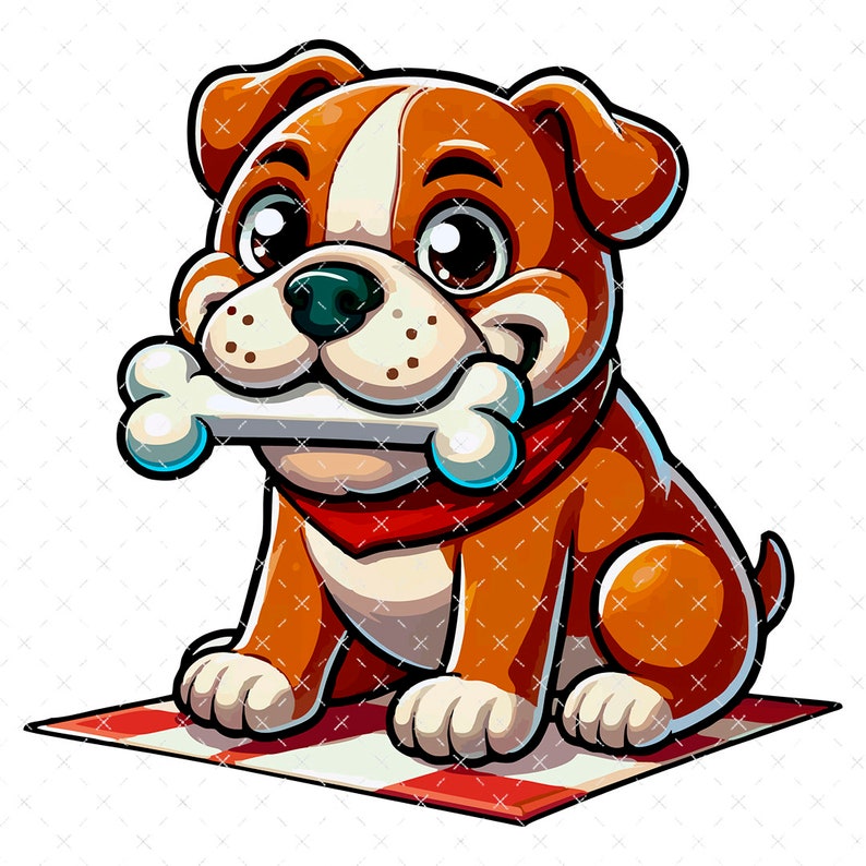 Bulldog, Digital Clipart, Svg, Png, Dxf, Eps Files (set 10 Pcs.) - Etsy
