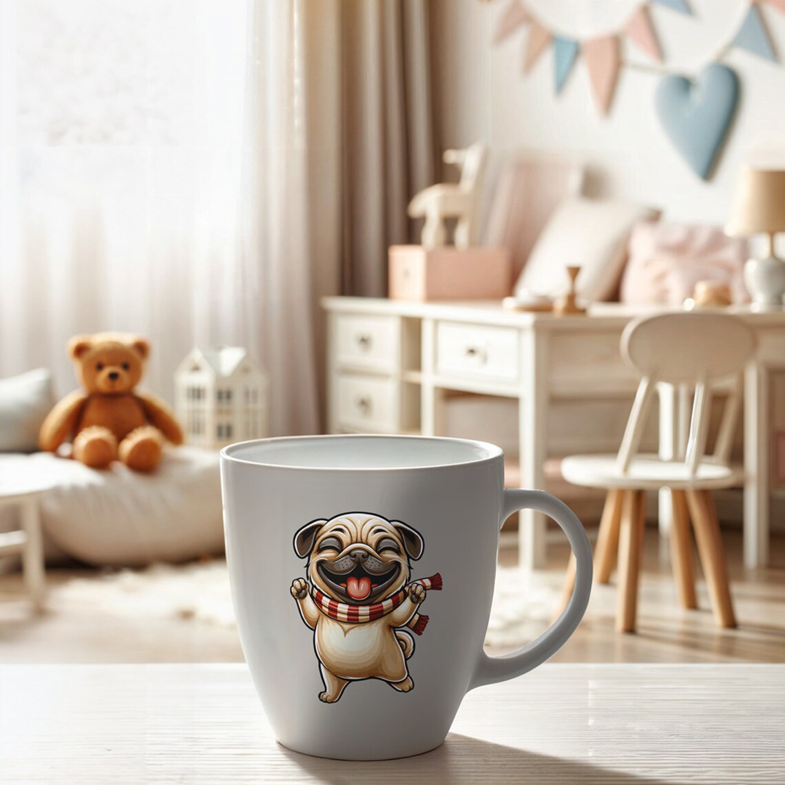 Pug, Digital Clipart, Svg, Png, Dxf, Eps Files set 10 Pcs. - Etsy