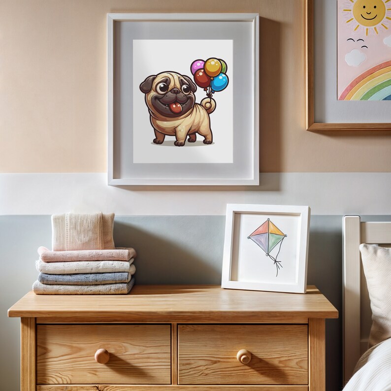 Pug, Digital Clipart, Svg, Png, Dxf, Eps Files (set 10 Pcs.) - Etsy