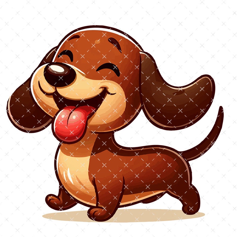 Dachshund, Digital Clipart, Svg, Png, Dxf, Eps Files (set 10 Pcs.) - Etsy