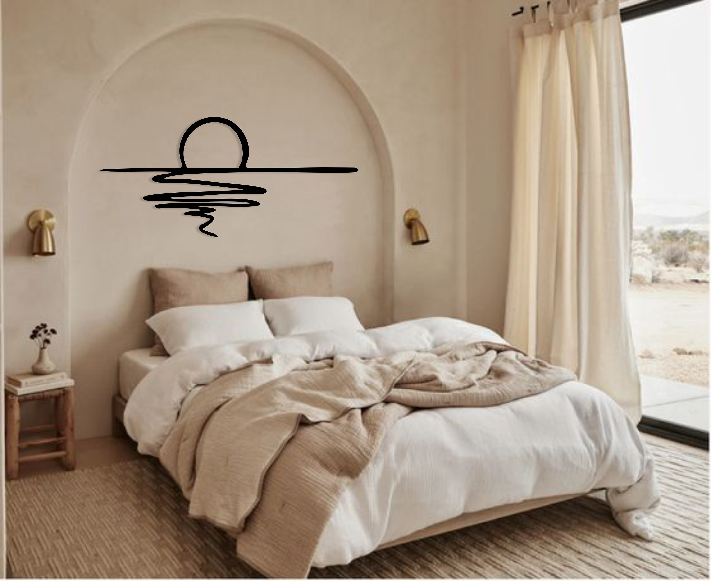 Sunrise Metal Wall Art, Sunshine Metal Sign, Abstract Sunset Home Decor ...