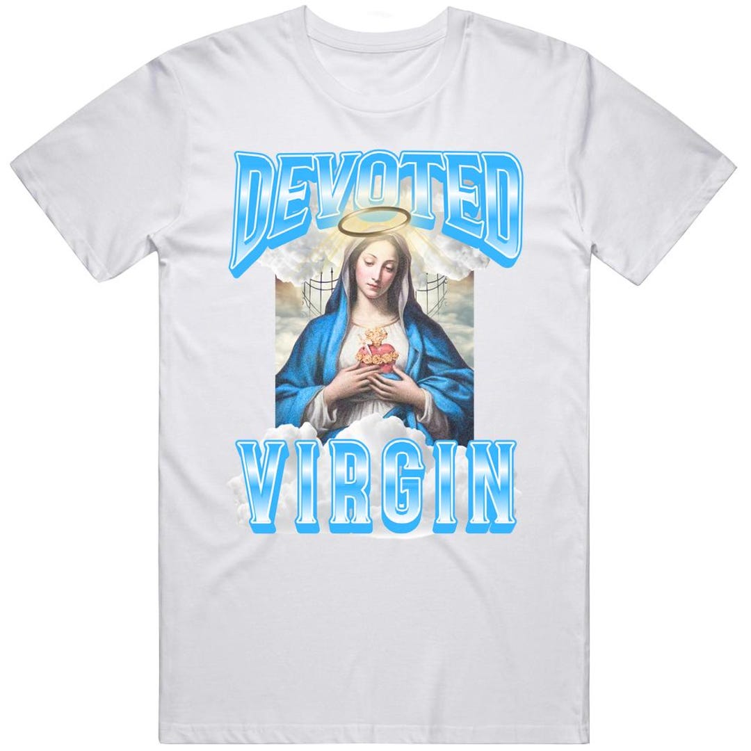 Devoted Virgin Shirt, Funny Brainrot Meme Gift, Virgin-merch T Shirt - Etsy