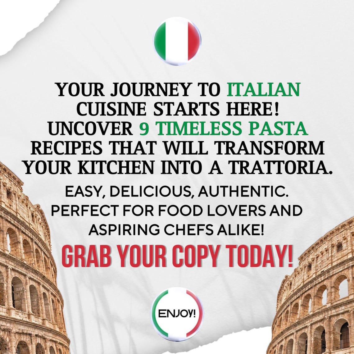 9 Classic Italian Pasta Recipes PDF Traditional Pasta Cookbook ...