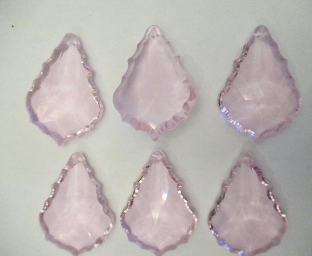 6 - 50mm ASFOUR PINK PENDELOGUE Crystals - Asfour Rosaline Pink ...