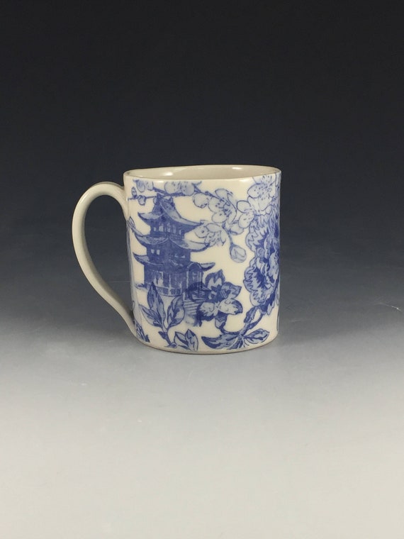 Chinoiserie Mug With Clipper Ship an Geisha 4 - Etsy