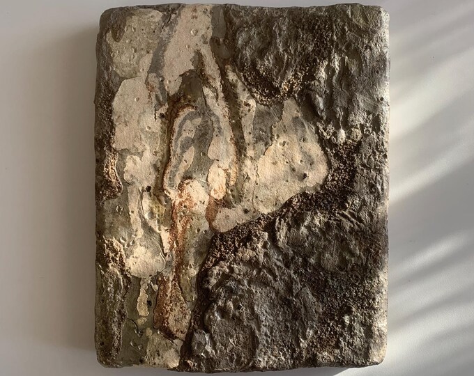 Textured Abstract Wall Panel Vintage Concrete Sculpture for Modern ...