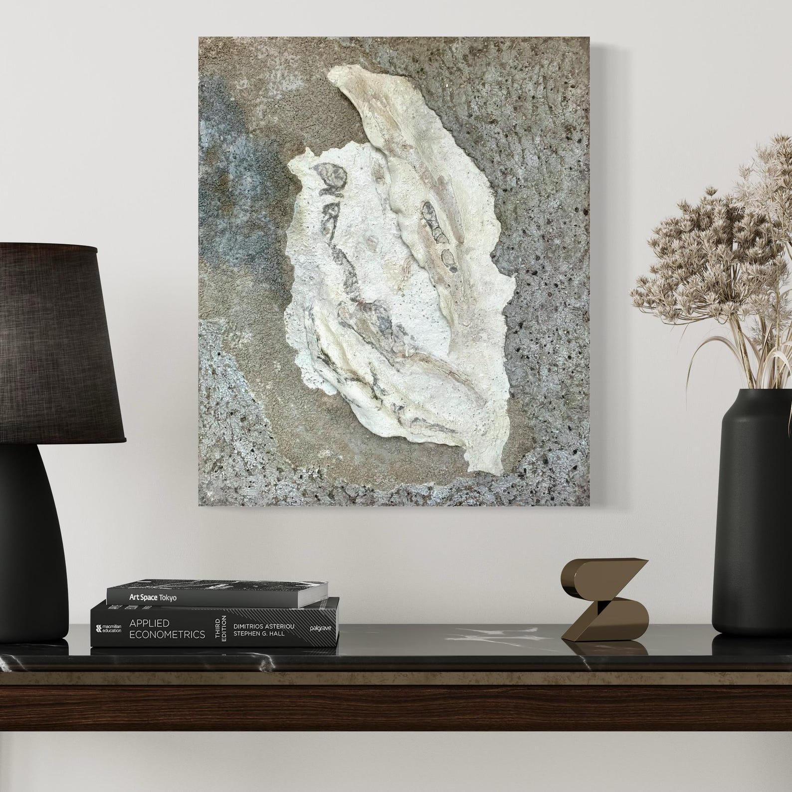 Textured Abstract Wall Panel - Vintage Concrete Sculpture for Modern ...