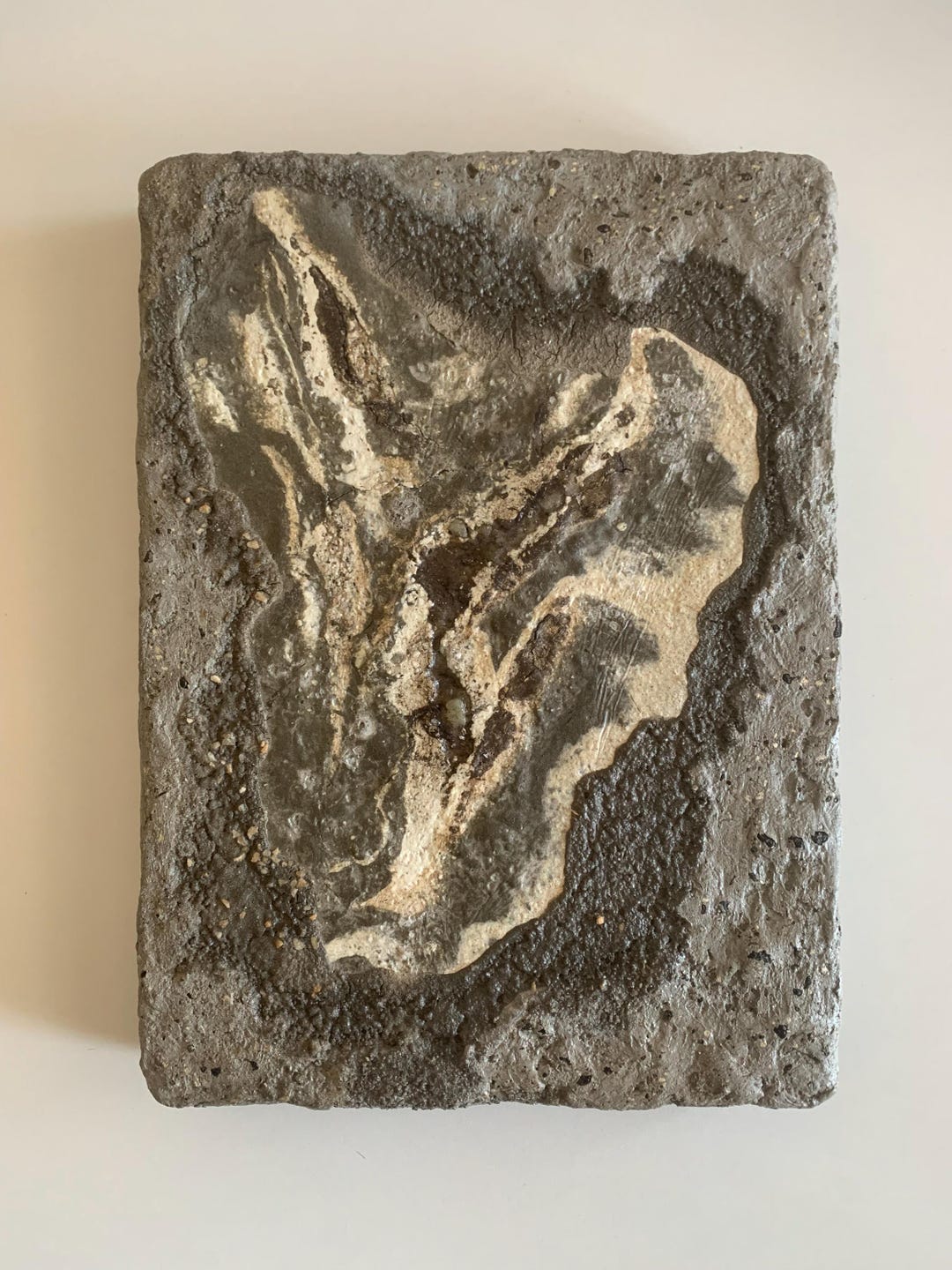 Textured Abstract Wall Panel - Vintage Concrete Sculpture for Modern ...