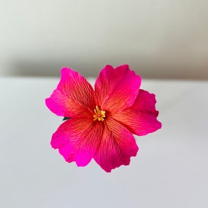Crepe Paper Hibiscus Flower -pink - Etsy