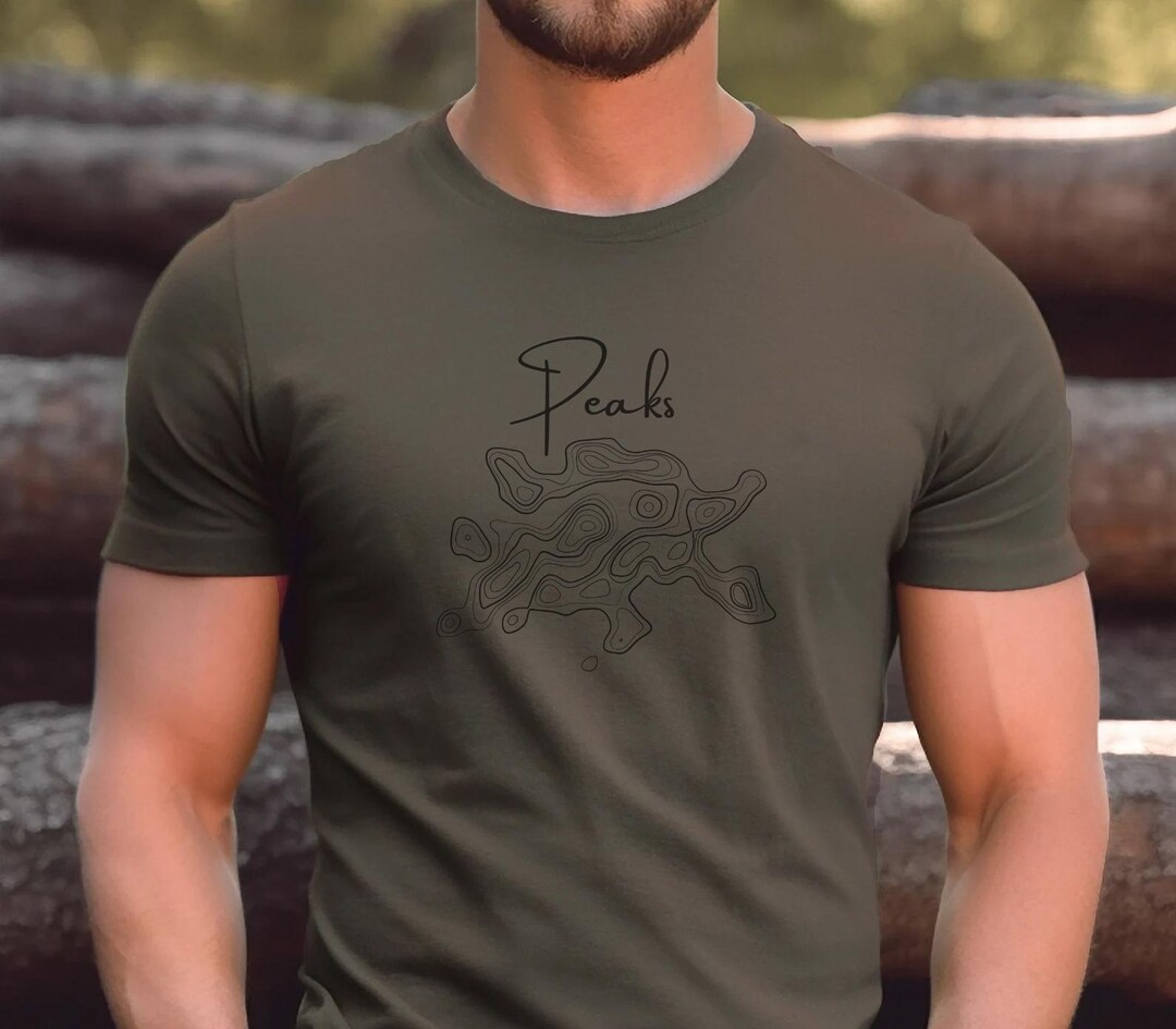 Peaks Topography/contour Shirt for Outdoor Enthusiasts and Geoscience ...