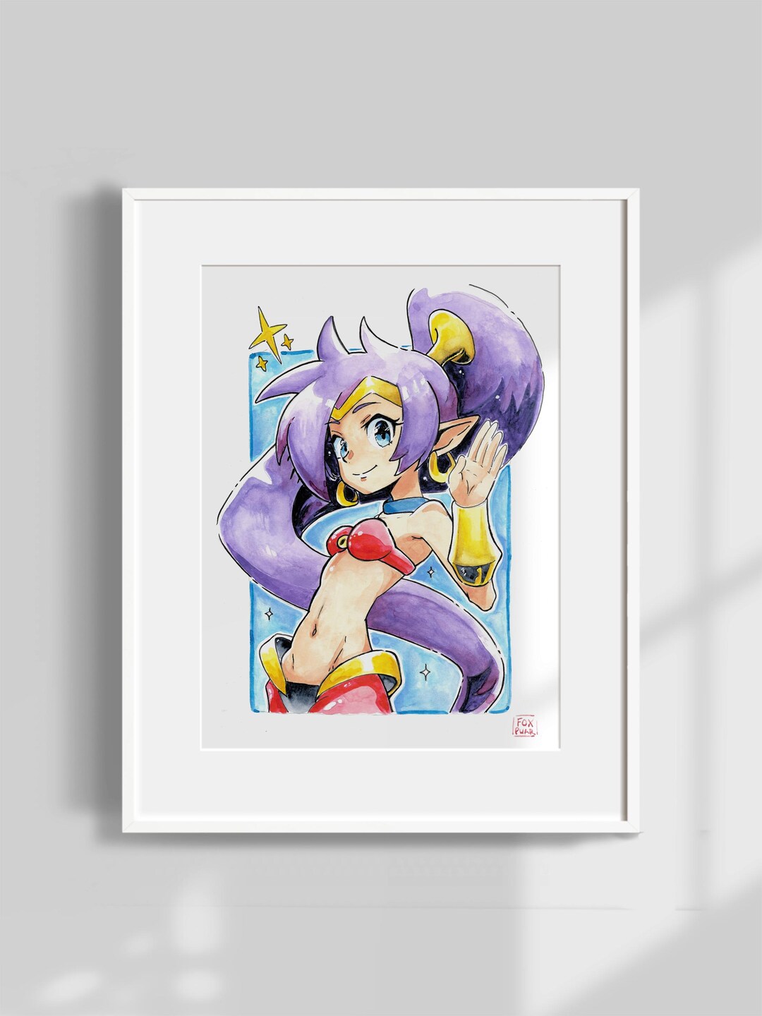 SHANTAE Portrait (half Genie Anime Girl!) - Watercolor Fan Art Painting ...