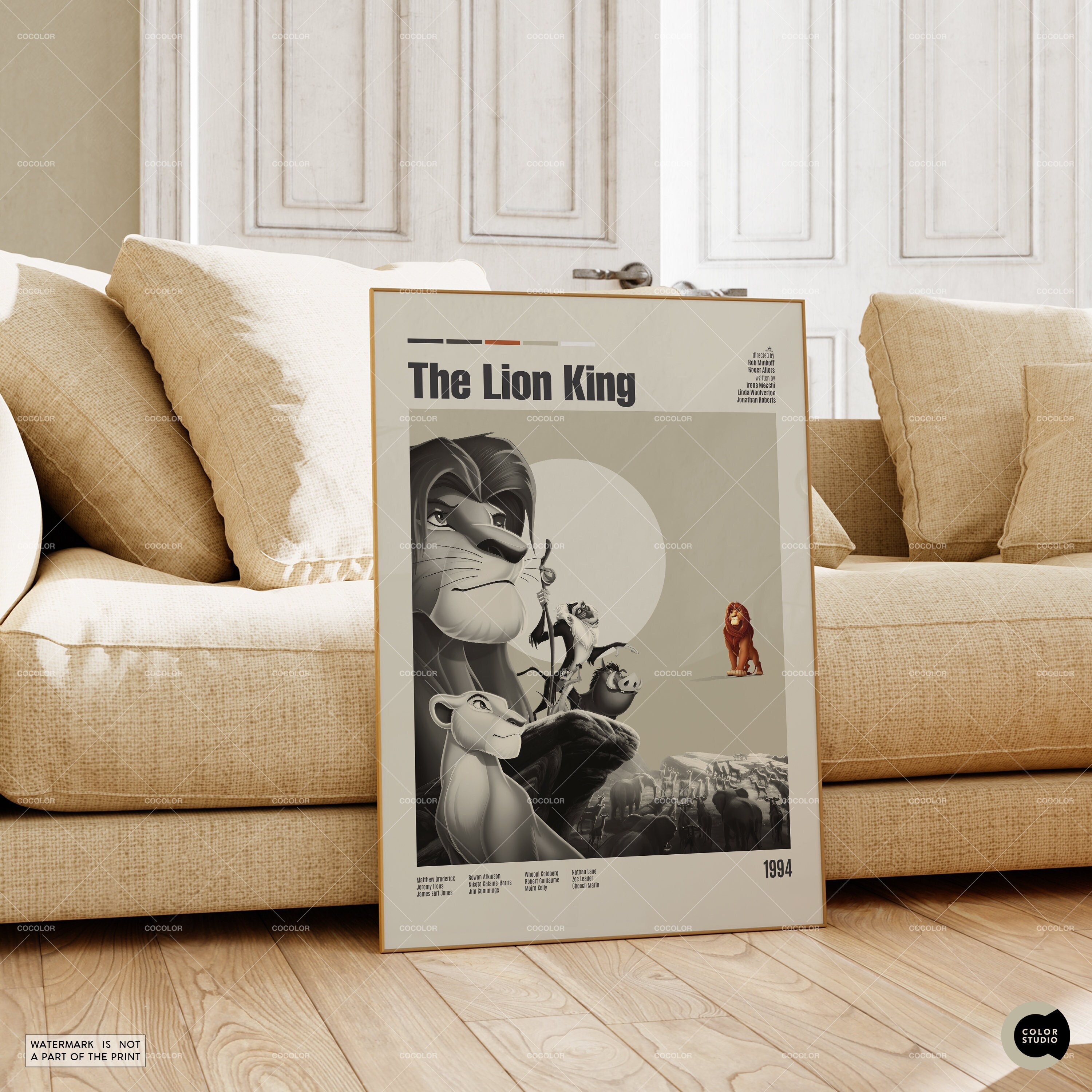 The Lion King, Retro Movie Poster, Midcentury Modern, Retro Tv Show ...