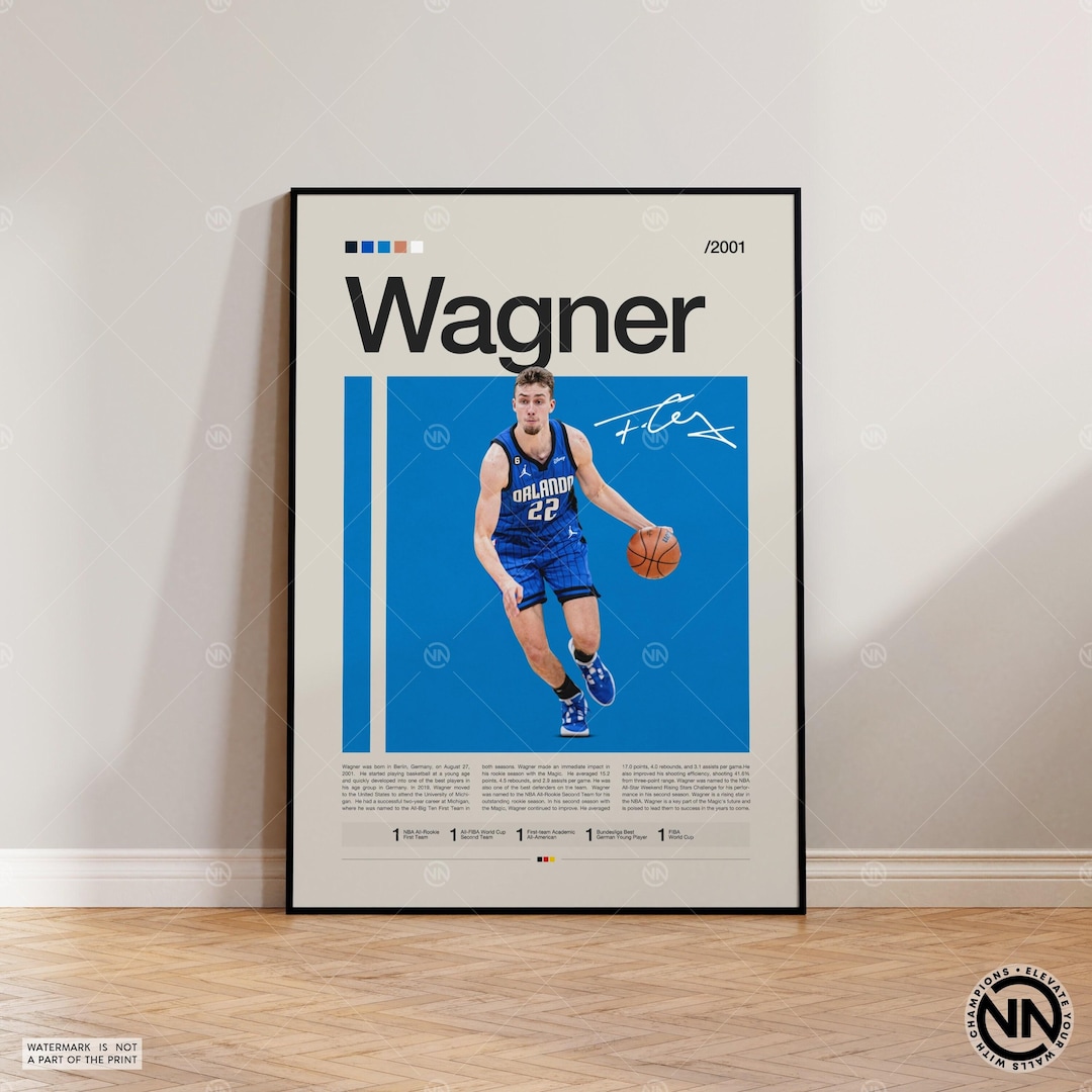 Franz Wagner Poster, Orlando Magic Poster, NBA Poster, Sports Poster ...