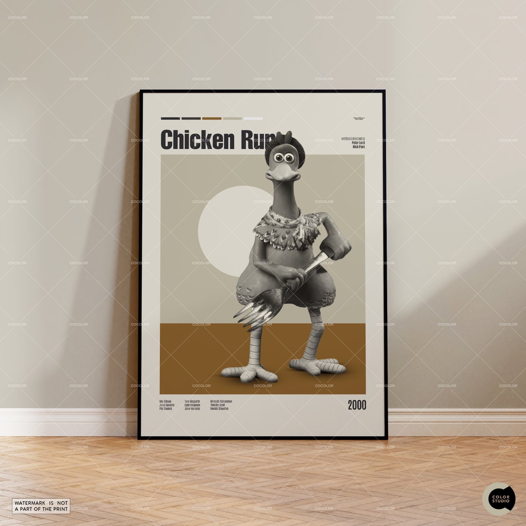 Chicken Run, Retro Movie Poster, Midcentury Modern, Retro Tv Show ...