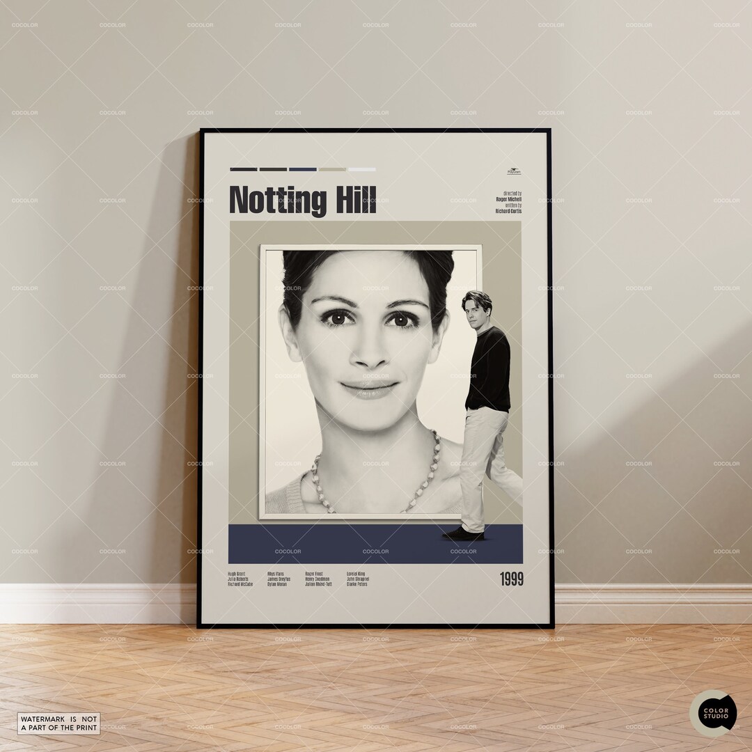 Notting Hill, Retro Movie Poster, Midcentury Modern, Retro Tv Show ...