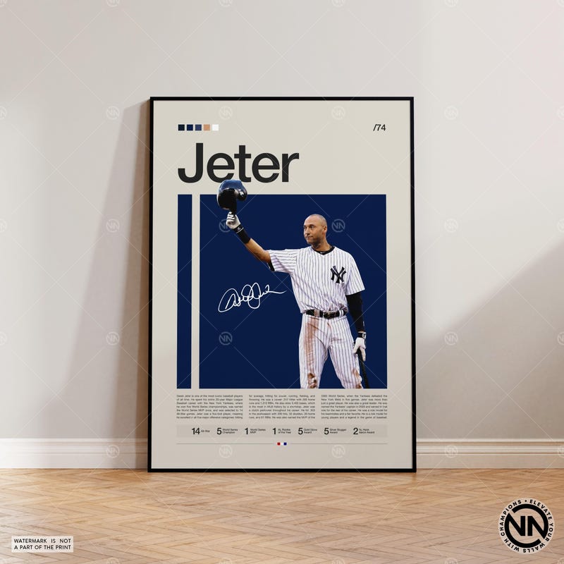 Derek Jeter Poster - Etsy