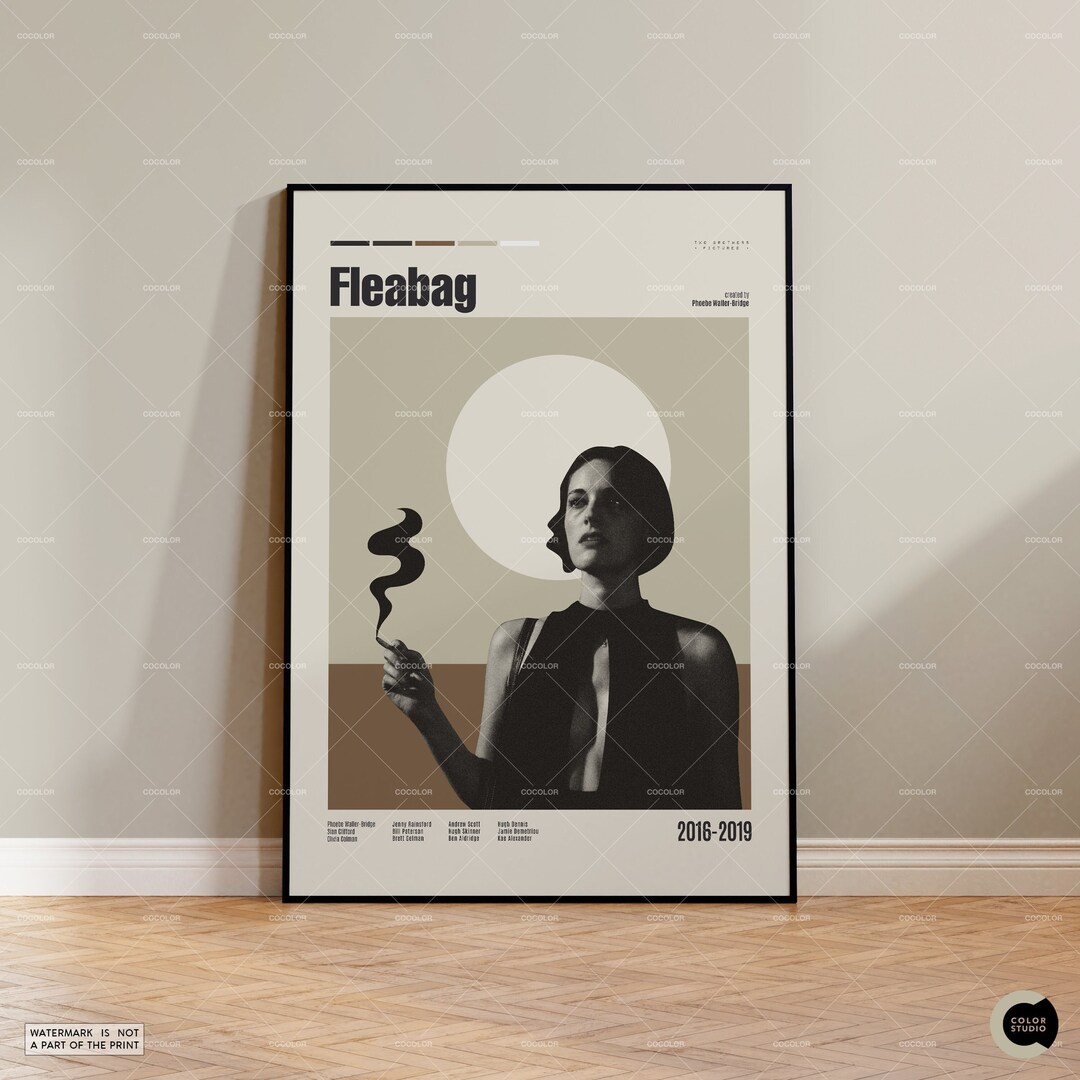 Fleabag, Phoebe Waller Bridge, Retro Modern, Vintage Inspired Poster ...