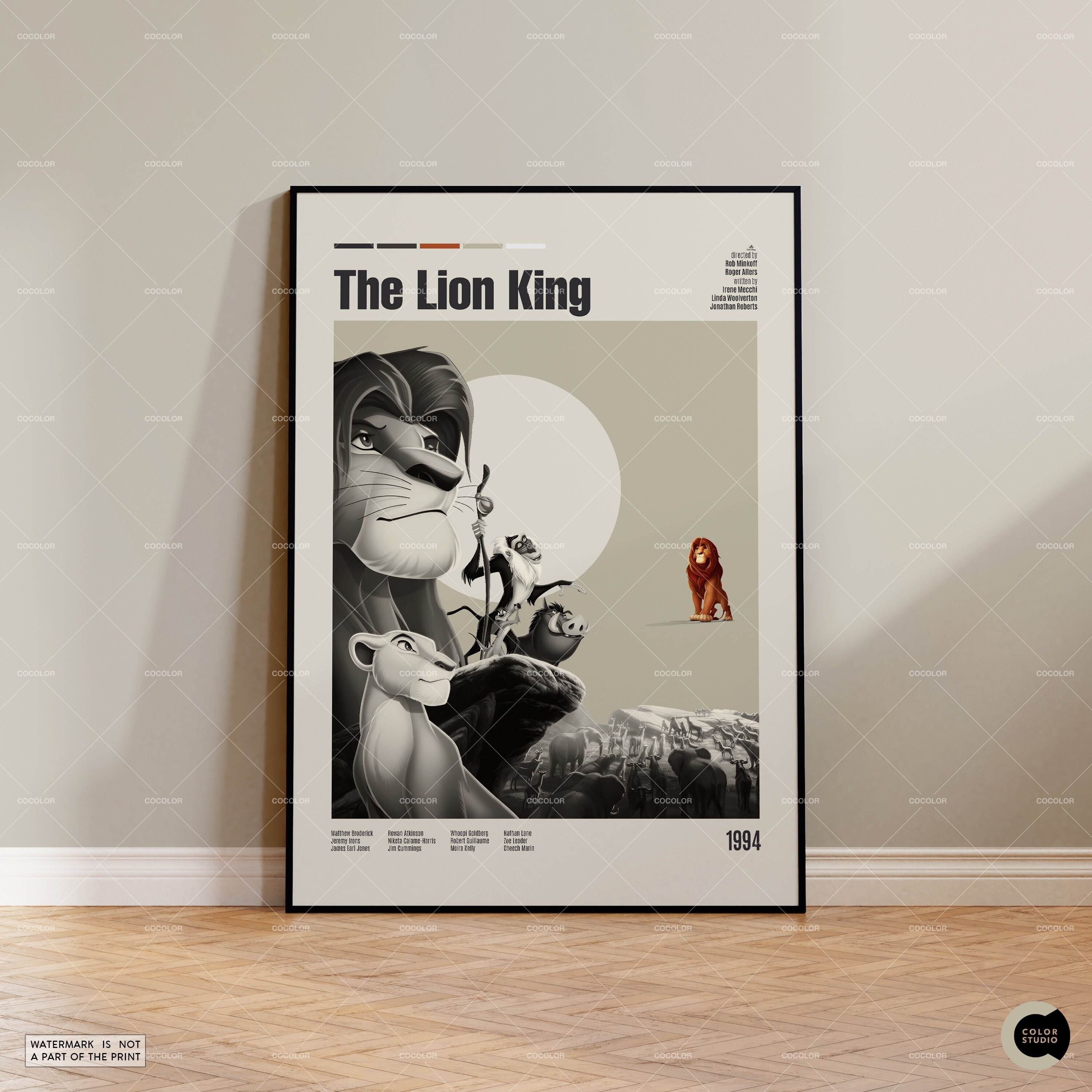 The Lion King, Retro Movie Poster, Midcentury Modern, Retro Tv Show ...