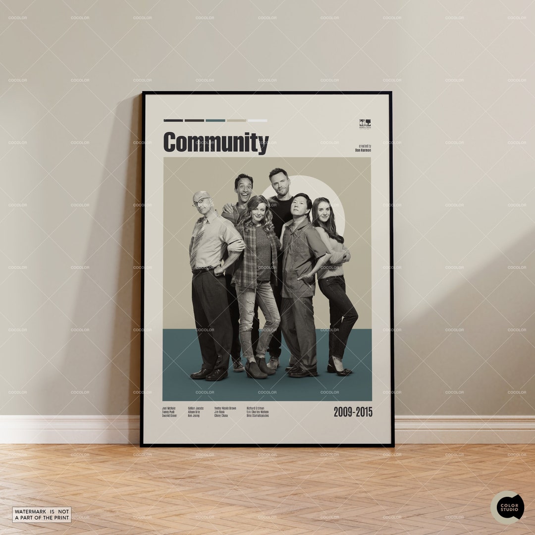 Community, Retro Movie Poster, Midcentury Modern, Retro Tv Show Poster ...
