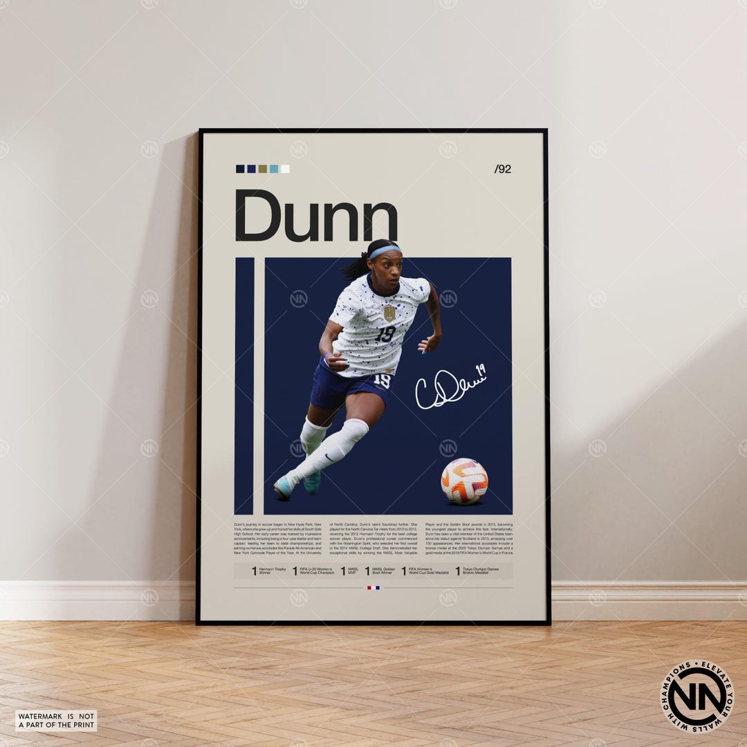 Crystal Dunn Poster, USWNT Poster, Portland Thorns Poster, Sports ...