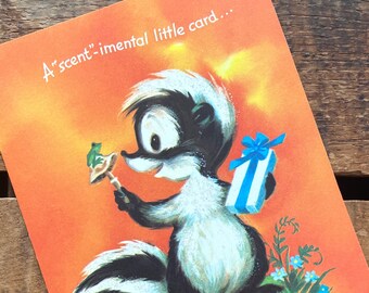 Skunk Card - Etsy