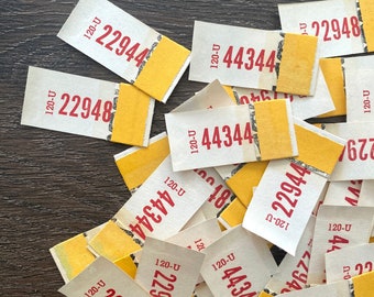 Vintage Bingo Pull Tabs Set of 20 Junk Journal, Vintage Ephemera ...