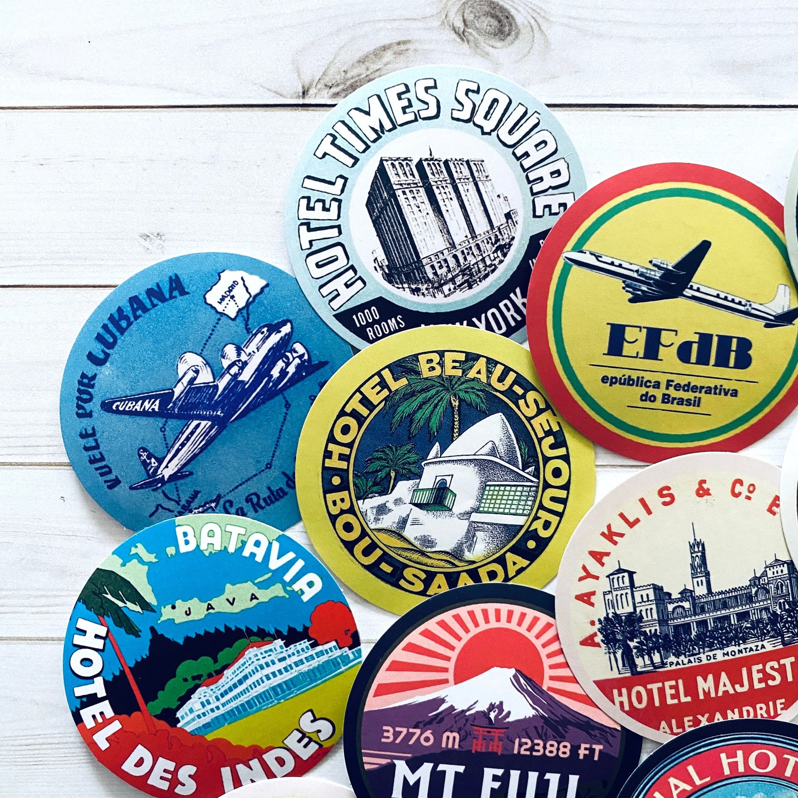Travel Stickers - Set of 14 - Travel Ephemera, Junk Journal Paper ...
