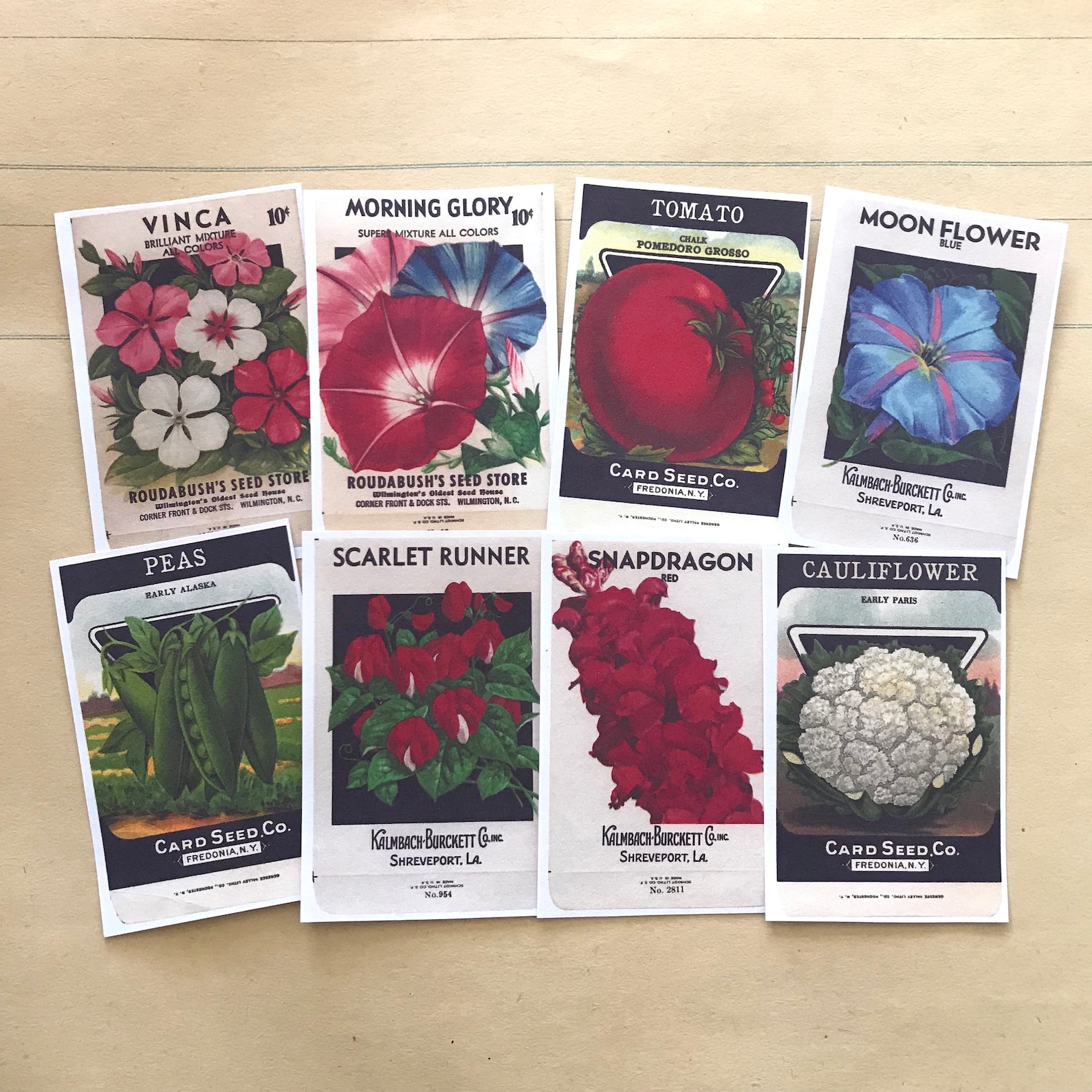 Seed Packet Stickers Set of 24 Handmade Stickers Vintage | Etsy