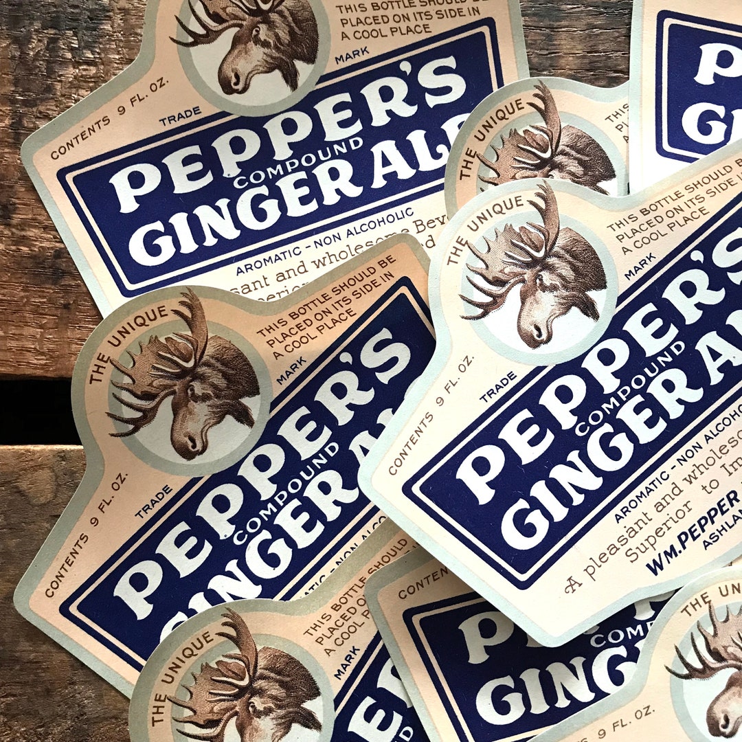 Vintage Soda Labels - Set of 5 - Vintage Labels, NOS Labels, Junk ...