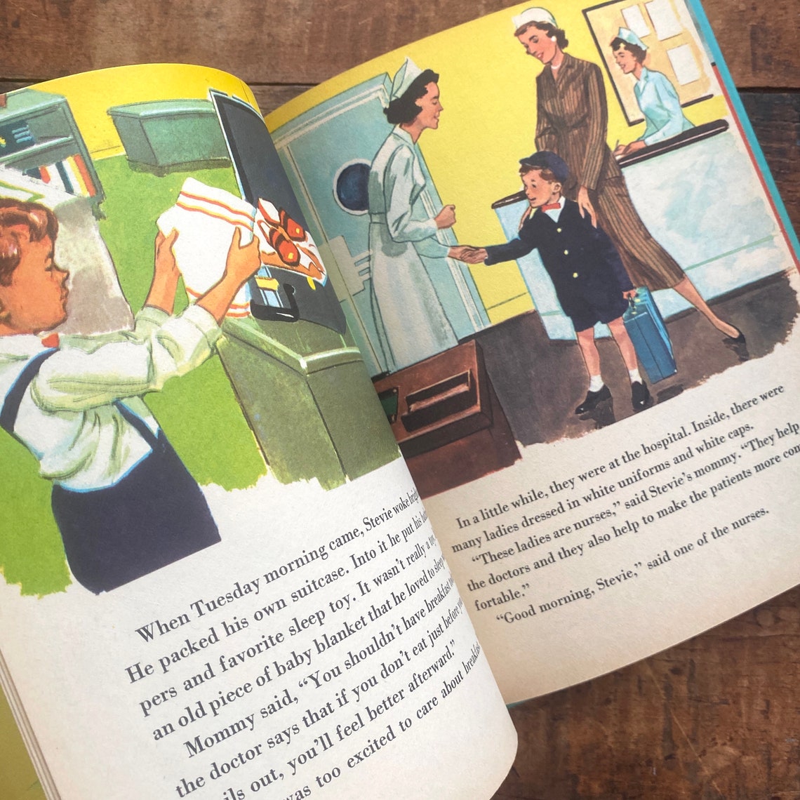 Vintage Visit to the Hospital Book - Children's Book, 1950s Wonder Book ...