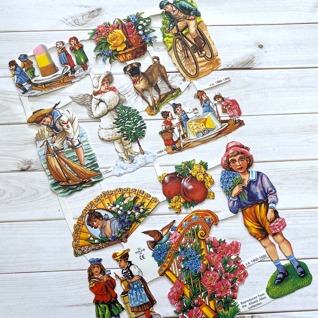 German Scraps - Children - Die Cuts, Cut Outs, Cute Children, Vintage ...