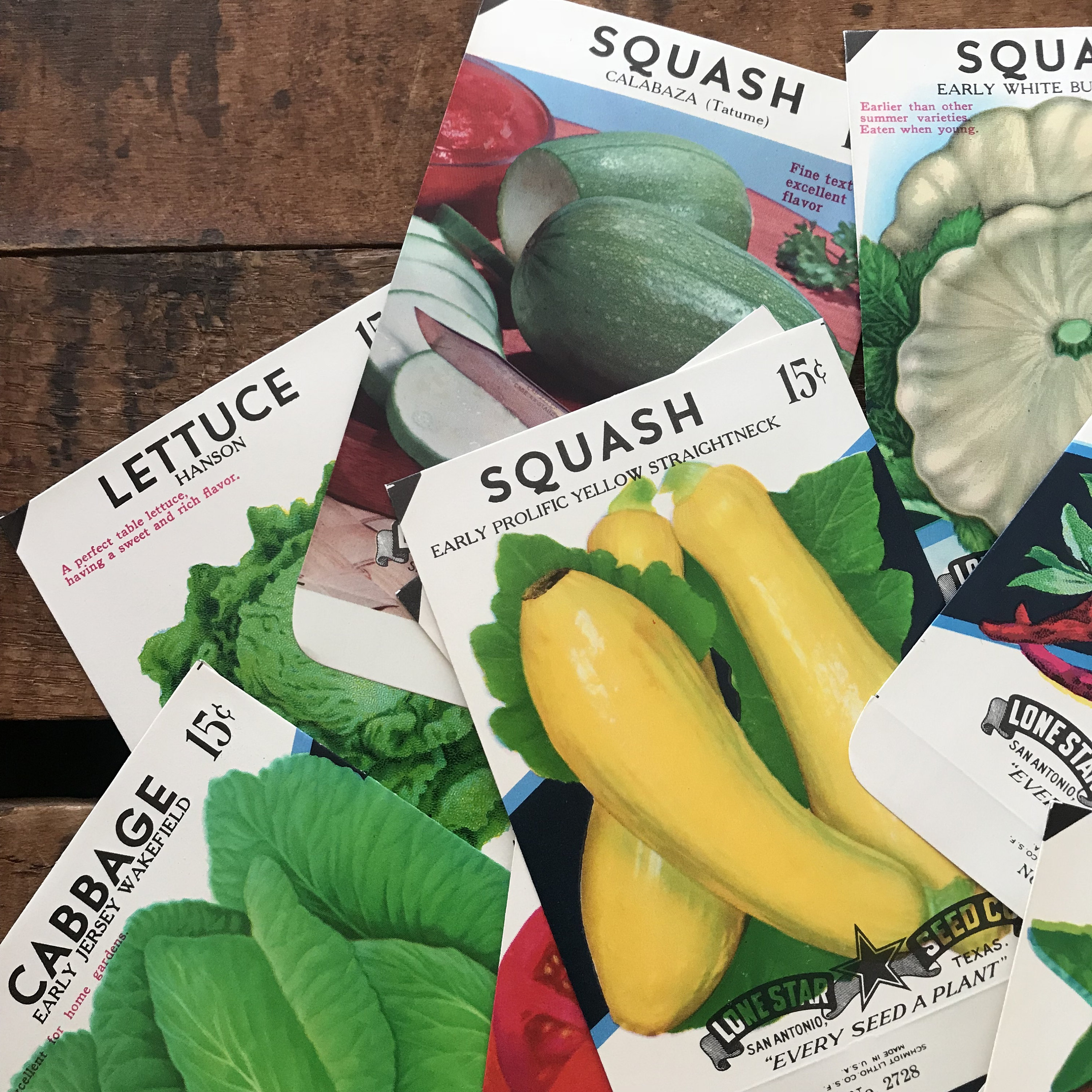 Vintage Vegetable Seed Packets EMPTY - Set of 11 - Vintage Ephemera ...