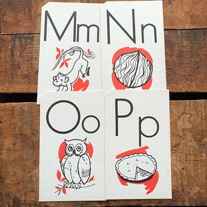 Vintage 1950s Milton Bradley Alphabet Flash Cards Full Alphabet, 26 ...