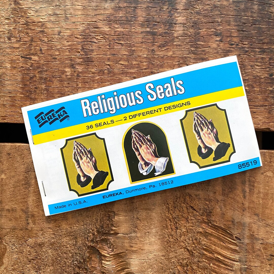 Vintage Eureka Religious Seals - Book of 36 Seals - Religious Stickers ...
