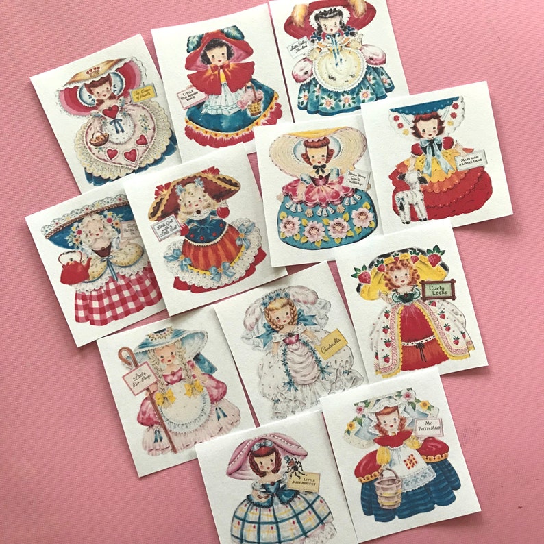 Vintage Hallmark Doll Stickers Set of 24 Handmade | Etsy Vintage Hallmark Doll Stickers Set of 24 Handmade | Etsy