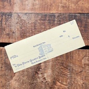 Vintage Bank Checks - Unused, Set of 8 - Vintage Ephemera, Junk Journal ...