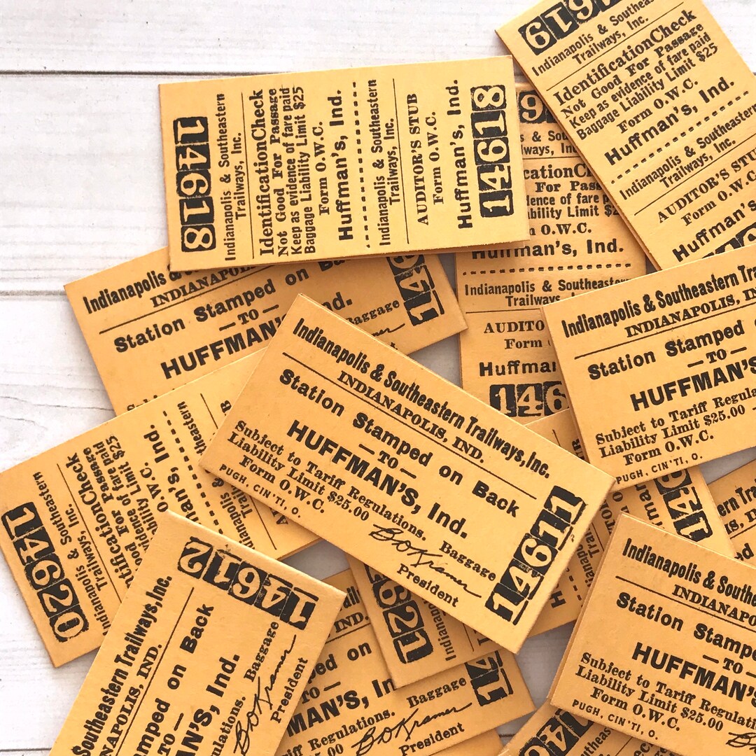 Vintage Railroad Tickets - Set of 5 - Vintage Tickets, Vintage Paper ...