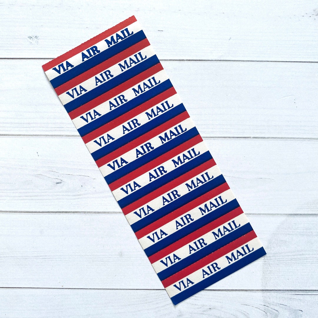 Vintage Air Mail Labels 1 Sheet 10 Labels Collage - Etsy