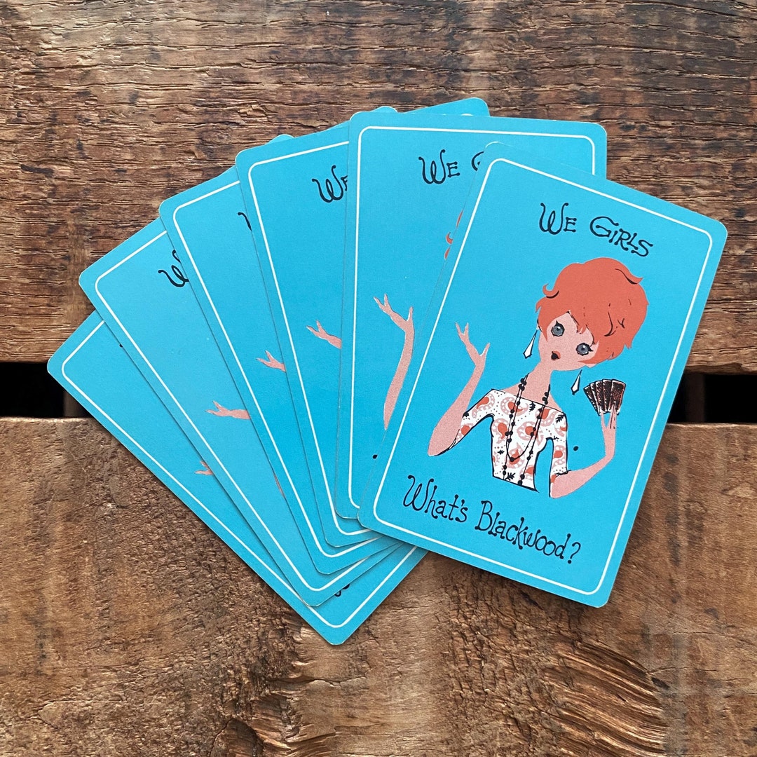 Vintage Lady Playing Cards - Set of 6 - Vintage Children Cards ...