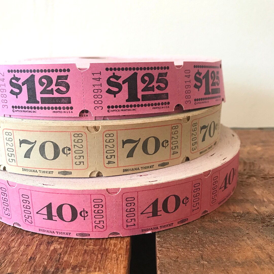 Vintage Tickets - Set of 36 - Vintage Carnival Tickets, Vintage Paper ...