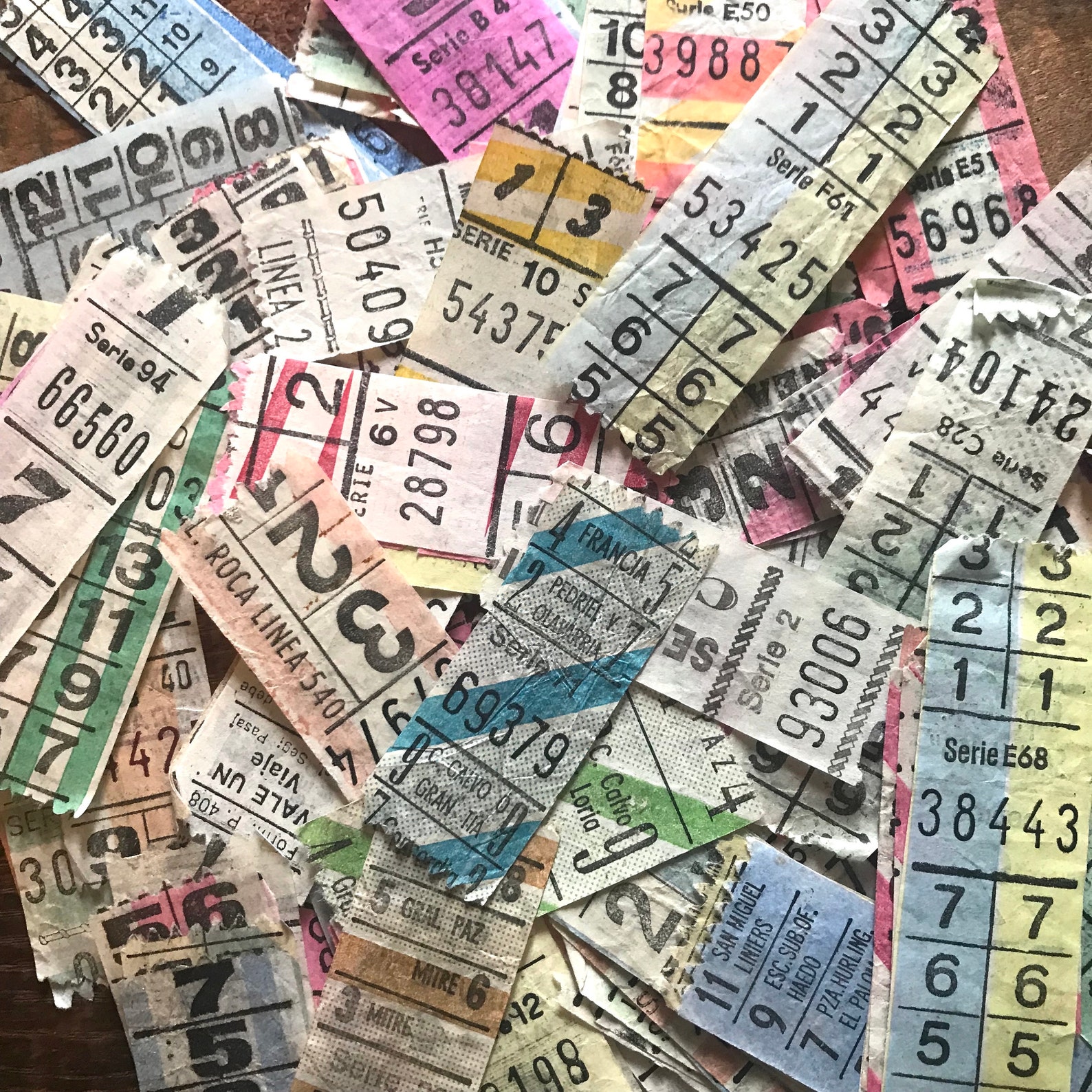 Vintage Bus Tickets Set of 15 Vintage Ticket Stubs | Etsy