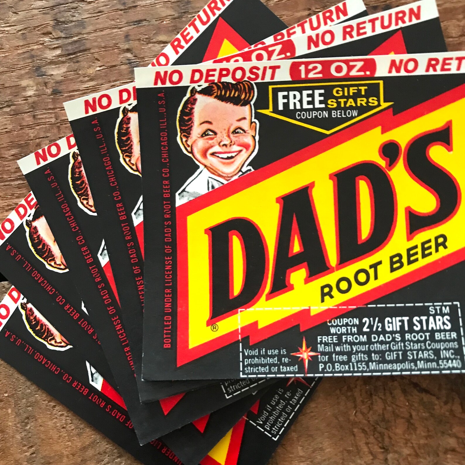 Vintage Dad's Root Beer Labels Set of 5 Vintage - Etsy